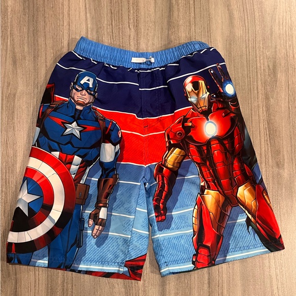 Marvel | Bottoms | Marvel Super Hero Boys Swim Trunks Size M 12 | Poshmark
